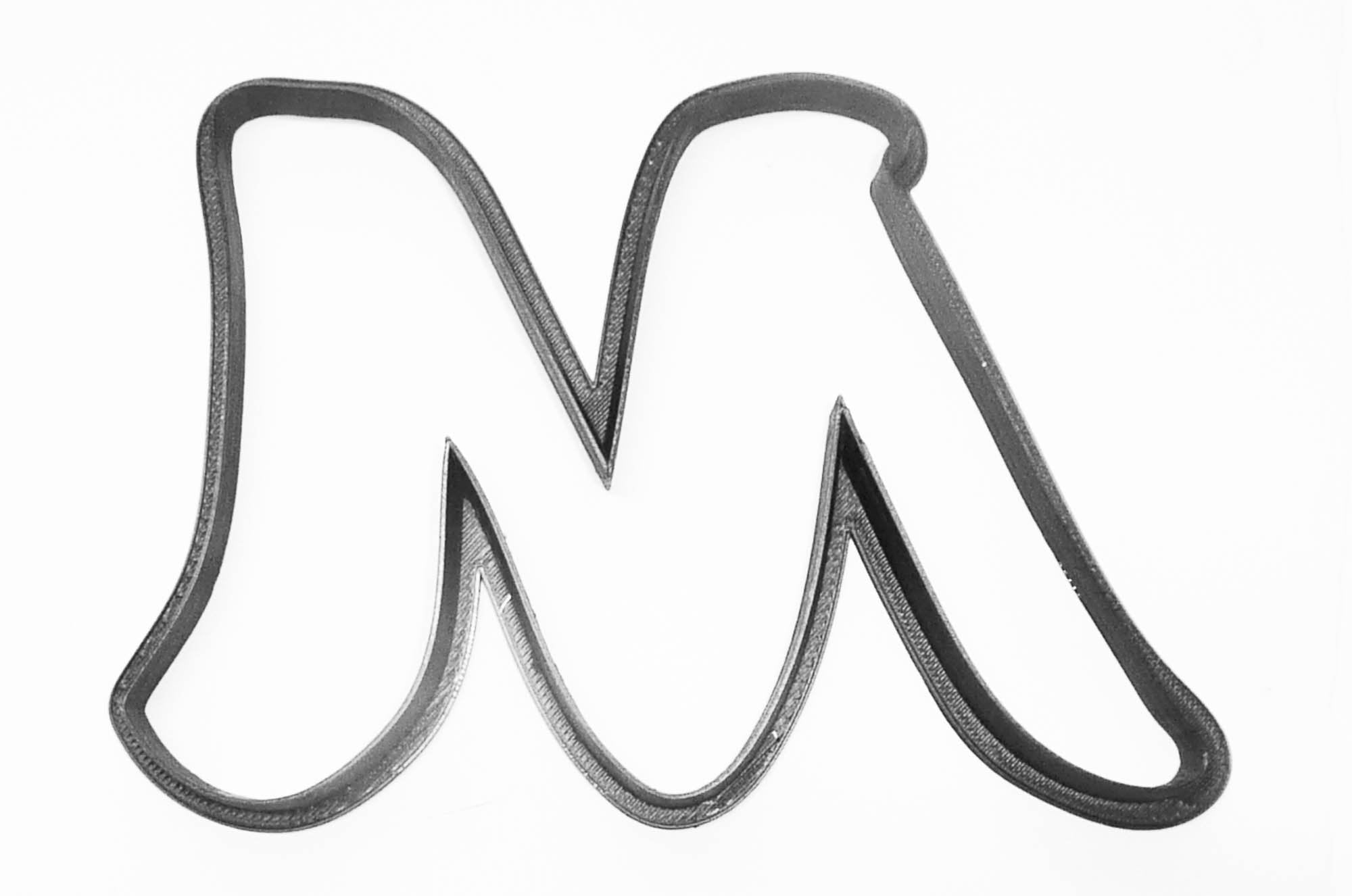 Letter M Uppercase Fancy Stylized Font Alphabet Cookie Cutter USA ...