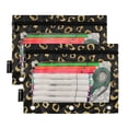 2 Pack Expandable Flip Folders with Clear PVC Window Binder Pouches 3 ...