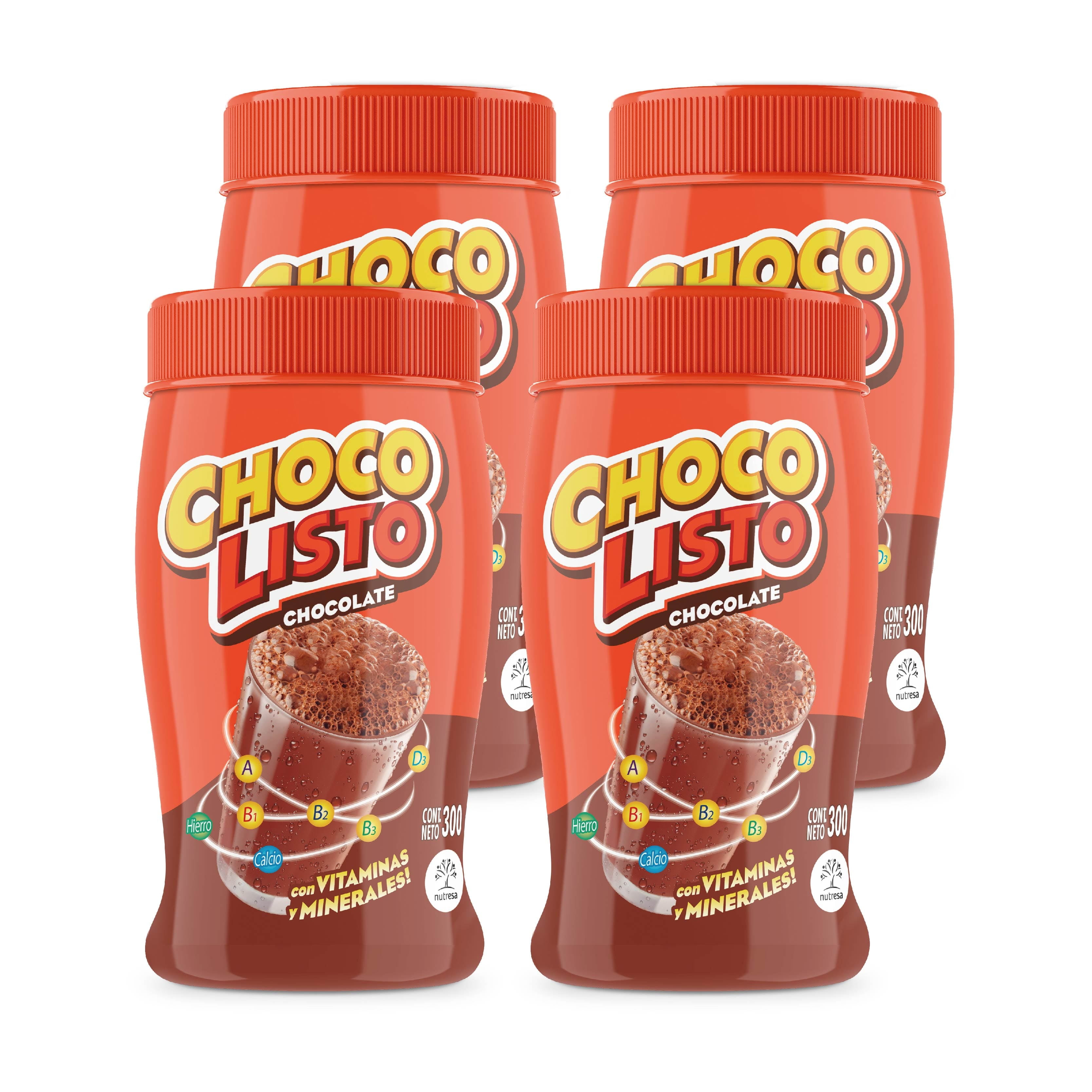 Chocolisto Instant Chocolate Powder Drink Jar 10.5 Oz - Pack of 4 ...