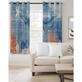 Blue Coastal Whale Blackout Curtains for Bedroom/Living Room, Thermal ...