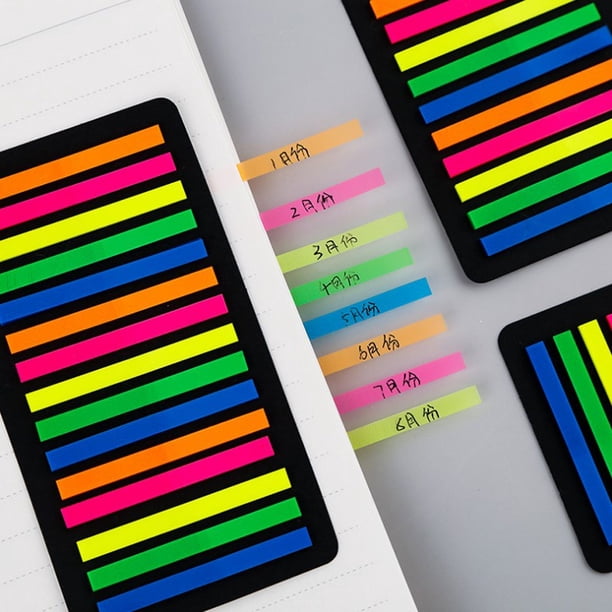 Color Stickers Transparent Fluorescent Index Tabs Flags Sticky Note ...