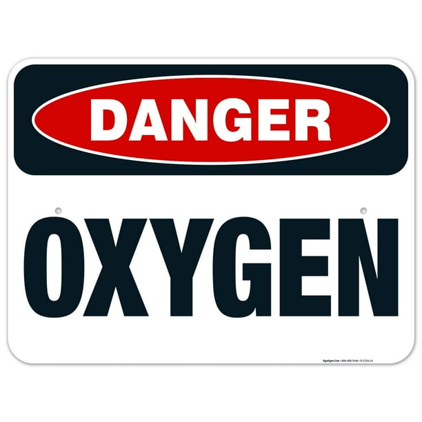 Danger Oxygen Sign, OSHA Danger Sign, - Walmart.com