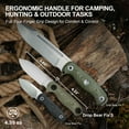 Kizer Drop Bear Fix 3 Fixed Knife 14C28N Blade Micarta Handle Medium ...