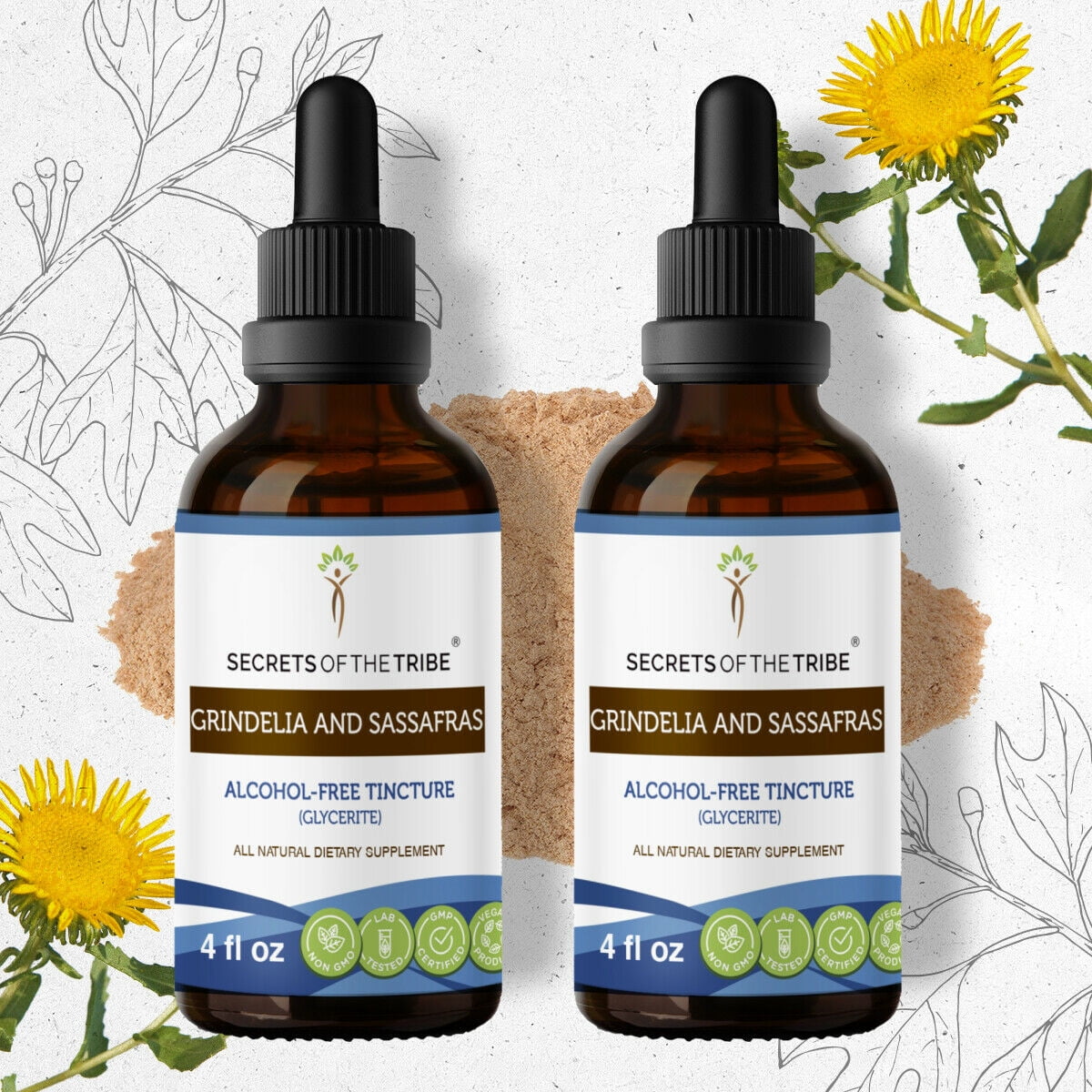 Grindelia and Sassafras Tincture Alcohol-FREE Extract, Organic ...