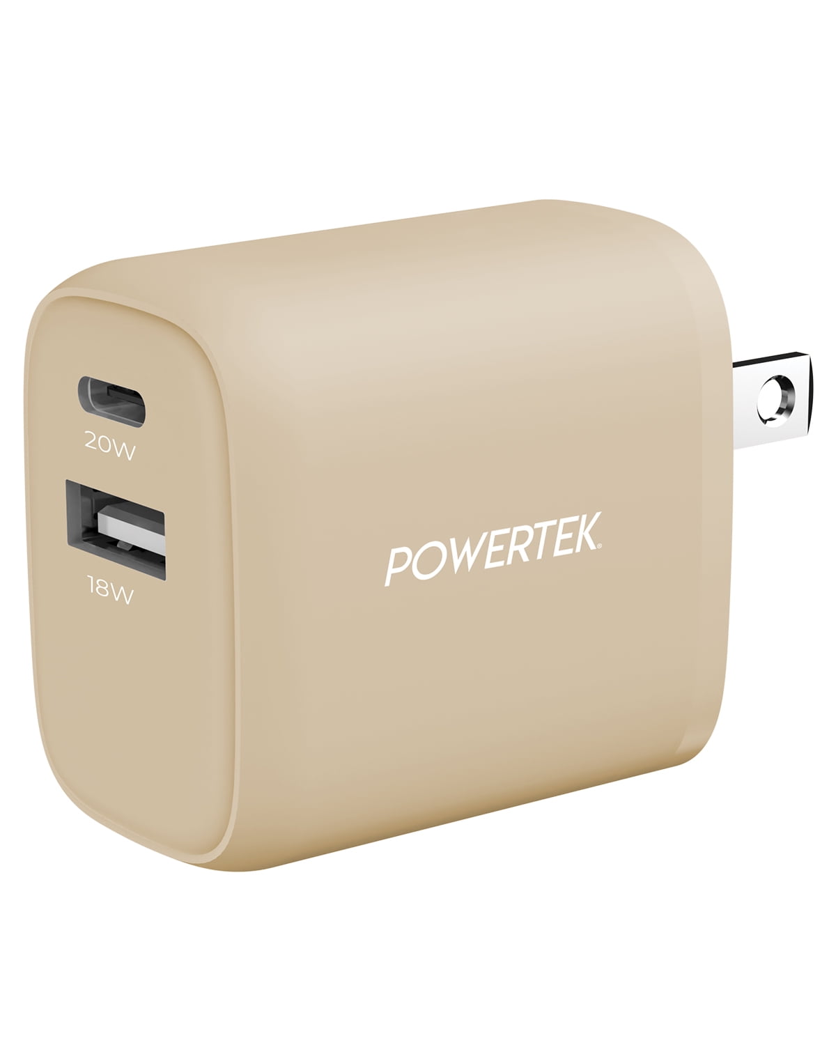 Liquipel Powertek 20W PD USBC and 18W USBA Dual Port Wall Block Charger, Type C Fast Charging ...