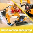 SYNCFUN Remote Control Excavator Toys for Boys with Light and 2.4GHz RC ...