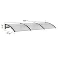 KFFKFF Window Door Awning Canopy 38" x 117" PC Sheet Transparent Front ...