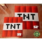 Minecraft Red TNT Block Square Area Rug | 52 Inches | Kids Room ...
