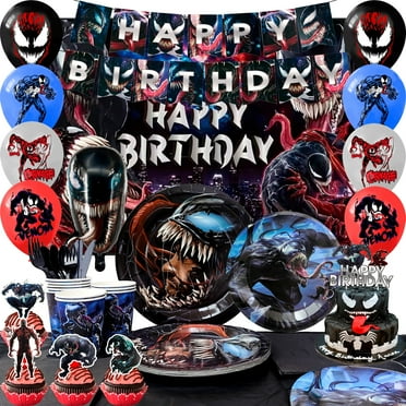 Venom Birthday Decorations Plates Party Supplies Tableware Disposable ...