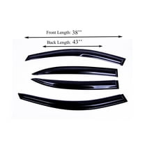 Fits accord 9802 Acrylic Window Visor Sun Rain Deflector Guard ...