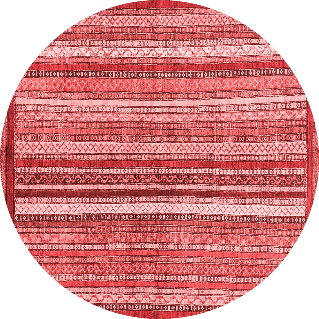 Ahgly Company Indoor Round Abstract Red Modern Area Rugs, 5' Round ...