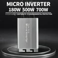 Solar Grid Tie Micro Inverter MPPT Smart Micro PV 180/500/ 700W 120V ...