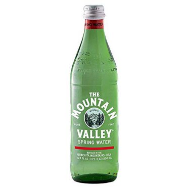 Mountain Valley Spring Water Glass Bottle 33.8 Ounces (Pack of 12 ...