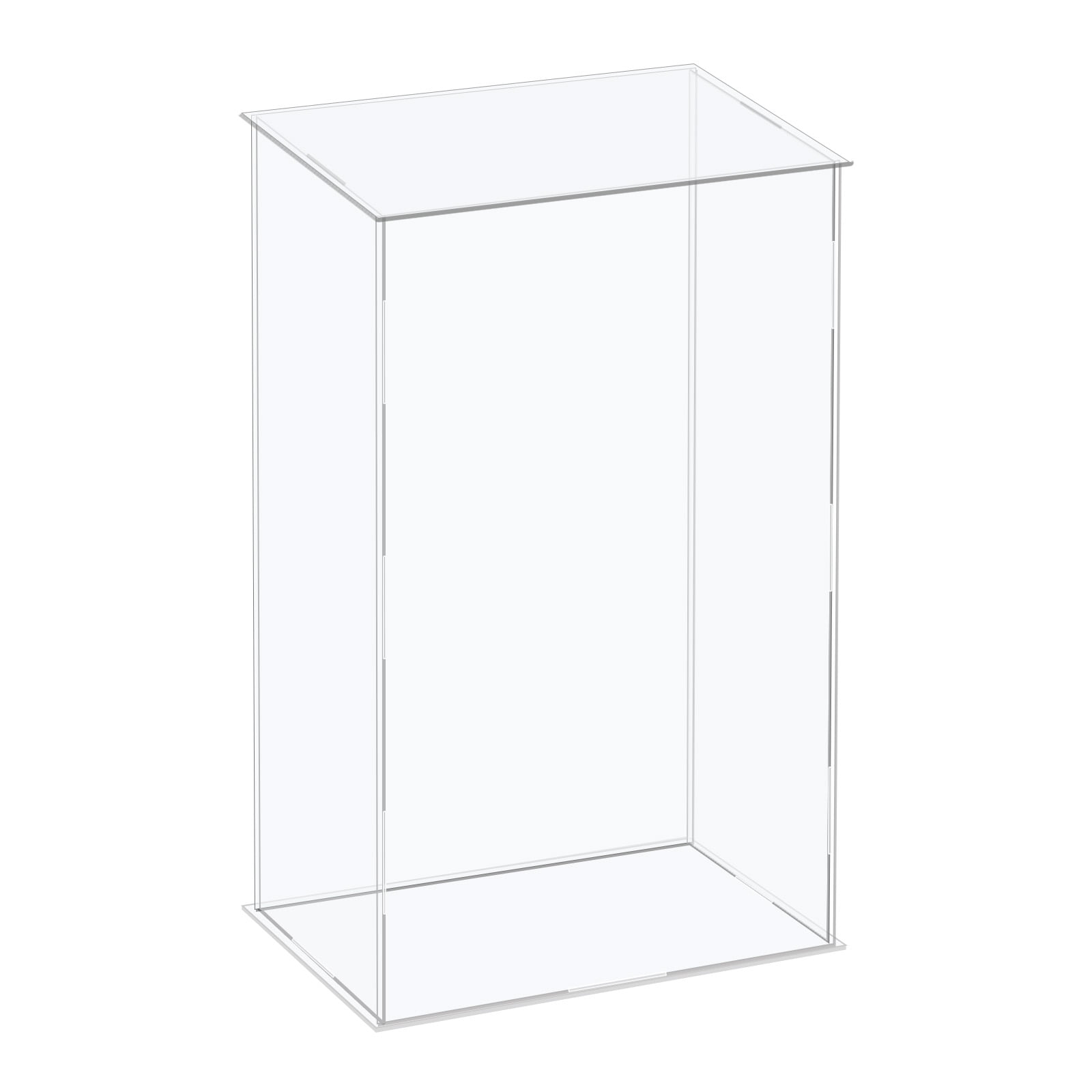 Acrylic Display Case Plastic Box Cube Storage Box Clear Assemble ...
