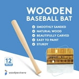 Wood Baseball bat 12 Inch Pack of 10 Unfinished Mini Wood Baseball Bat ...