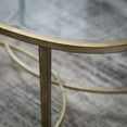 Magnussen Copia Cocktail Glass Table in Antique Silver with Gold Tint ...