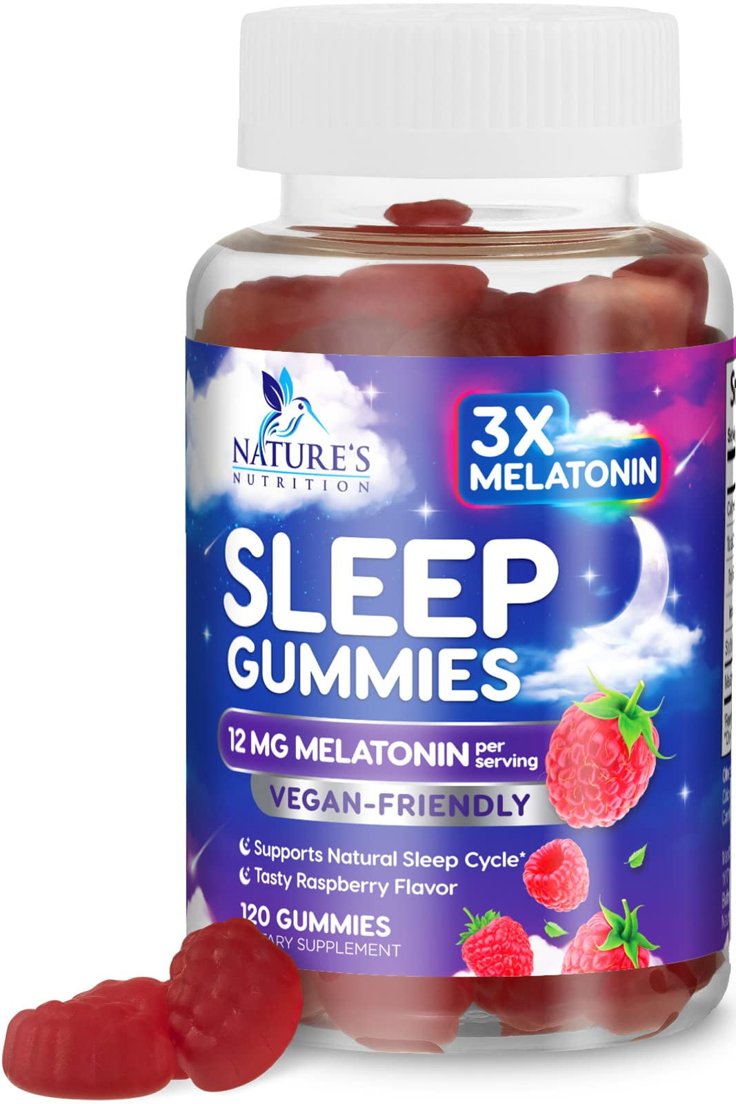 Sleep Melatonin Gummies, Extra Strength Natural Melatonin Gummy 12mg ...