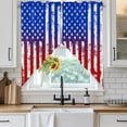 American Flag Swag Curtain Valance for Window 2 Panels Vintage Stripes ...