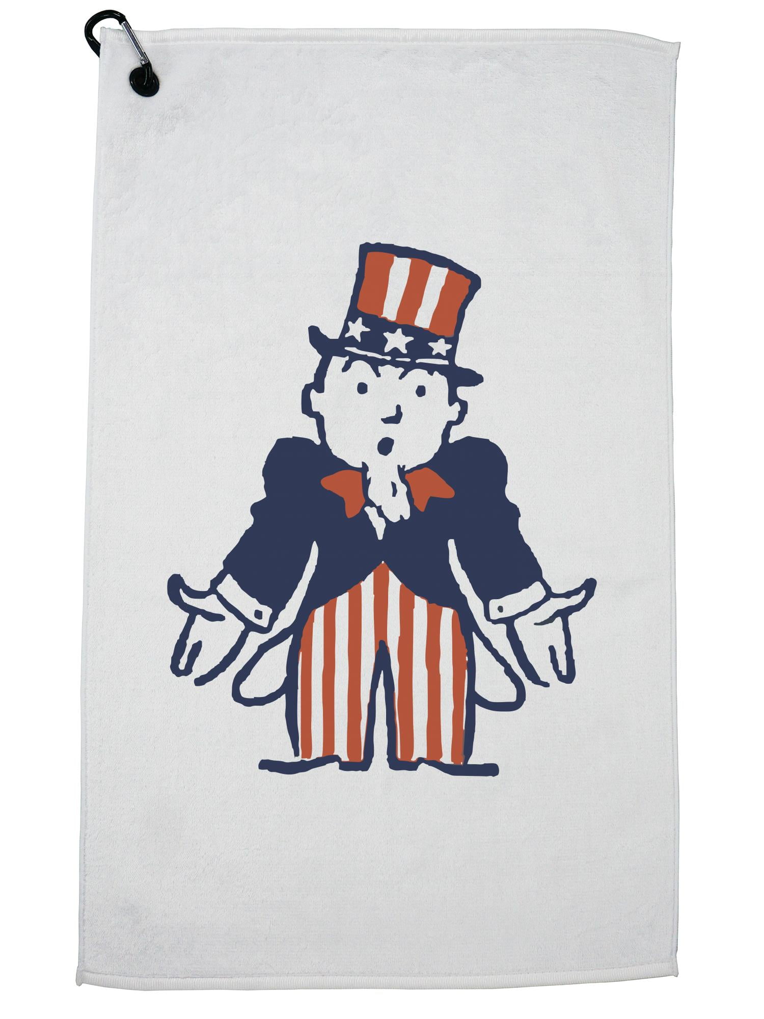 Uncle Sam Empty Pockets Big Govenment Politics Golf Towel with ...