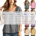Women's Cotton Gingham Blouses Summer Casual Scoop Neck Short Sleeve ...