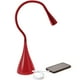 Newhouse Lighting 28 in. Gooseneck Red LED Desk Lamp with USB Charging ...