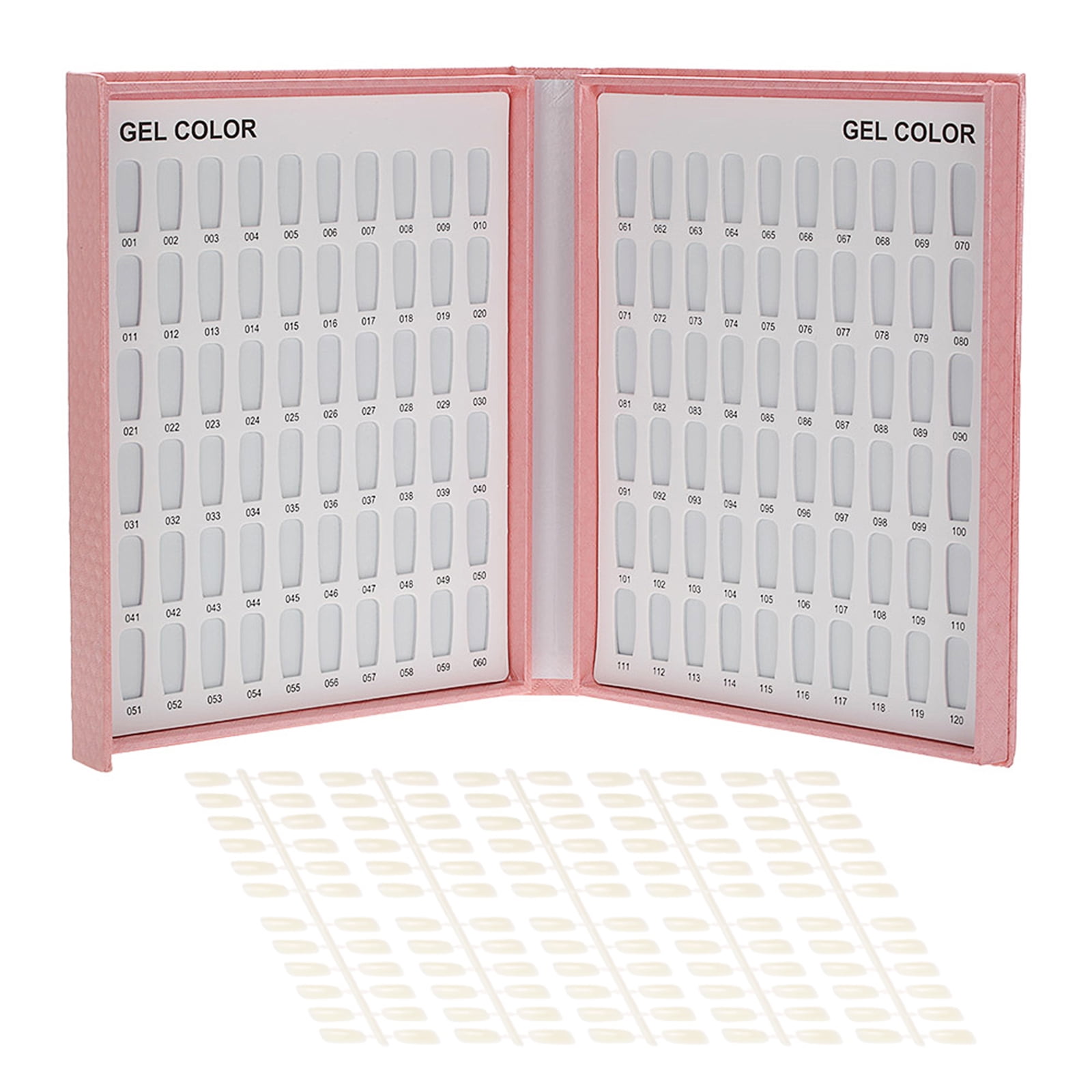 Professional 216/120 Colors Pink Nail Polish Display Chart with Tips ...