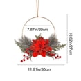 11.8x10.6in Independence Day Artificial Pine Needle Flower Wreath with ...