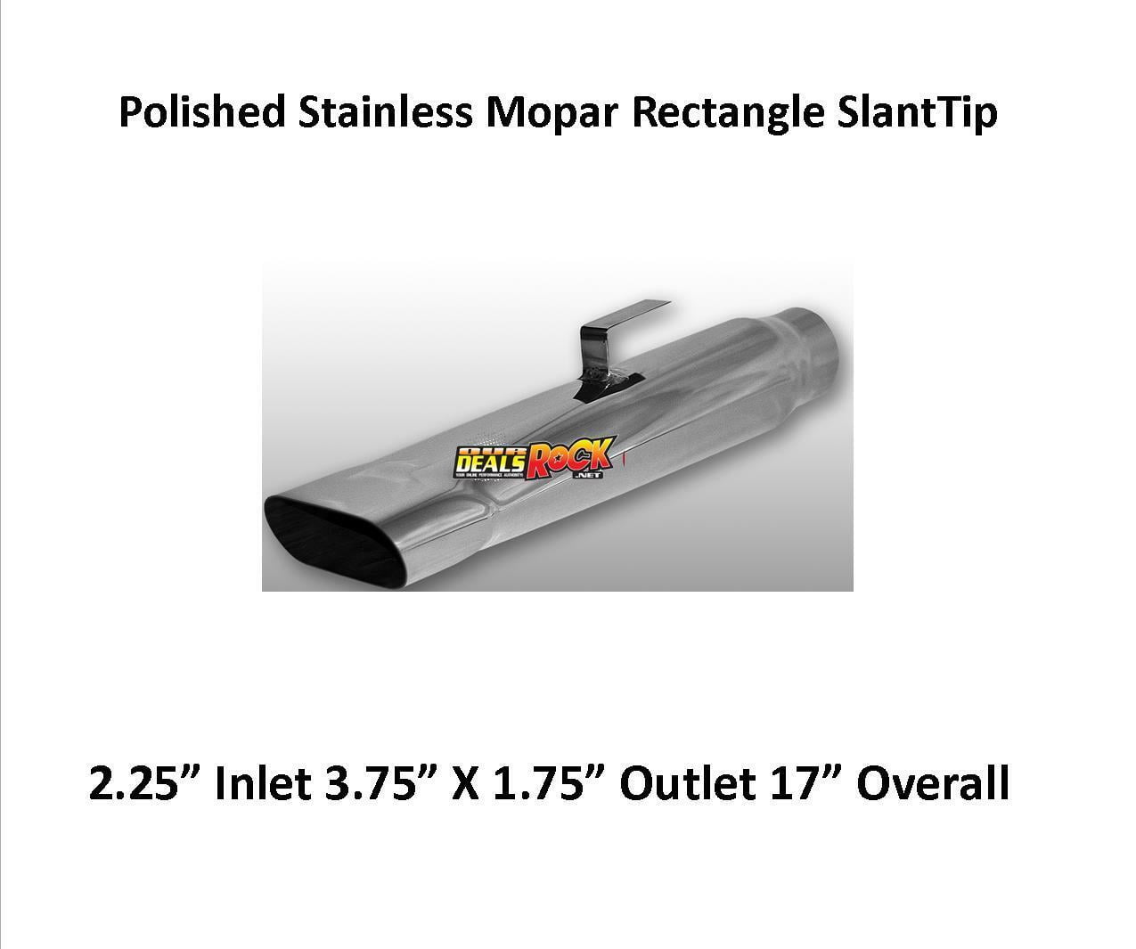 Brand New Polished Stainless Mopar Rectangle Slant Exhaust Tip ...