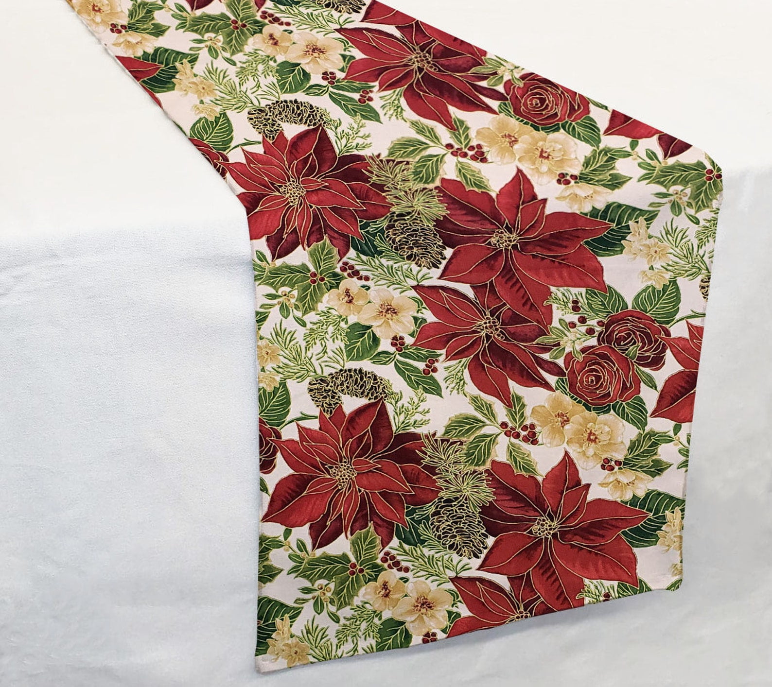 Kits & How To Poinsettia Table Runner Stained Glass etna.com.pe