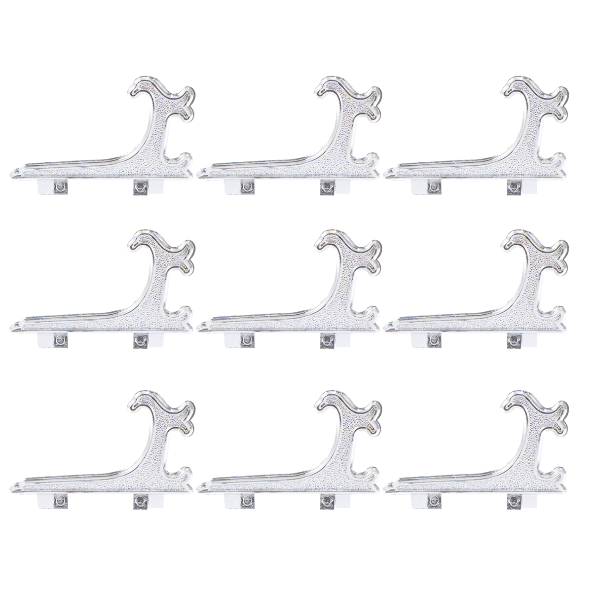 12pcs Plate Display Stand Tray Rack Golden Silver Tray Rack Plastic ...