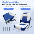 Boat Seats Low Back, Folding Boat Seats Included 2 Pack Stainless Steel ...