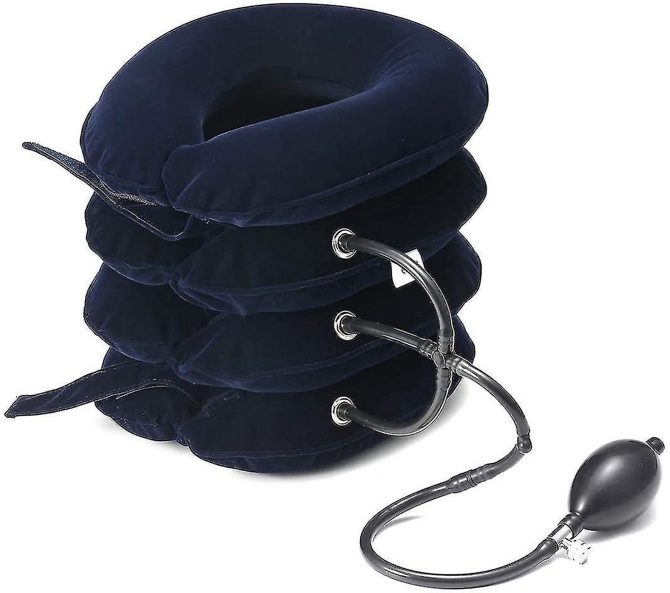 Collarín cervical inflable con cojín de tracción cervical con 4 capas ...