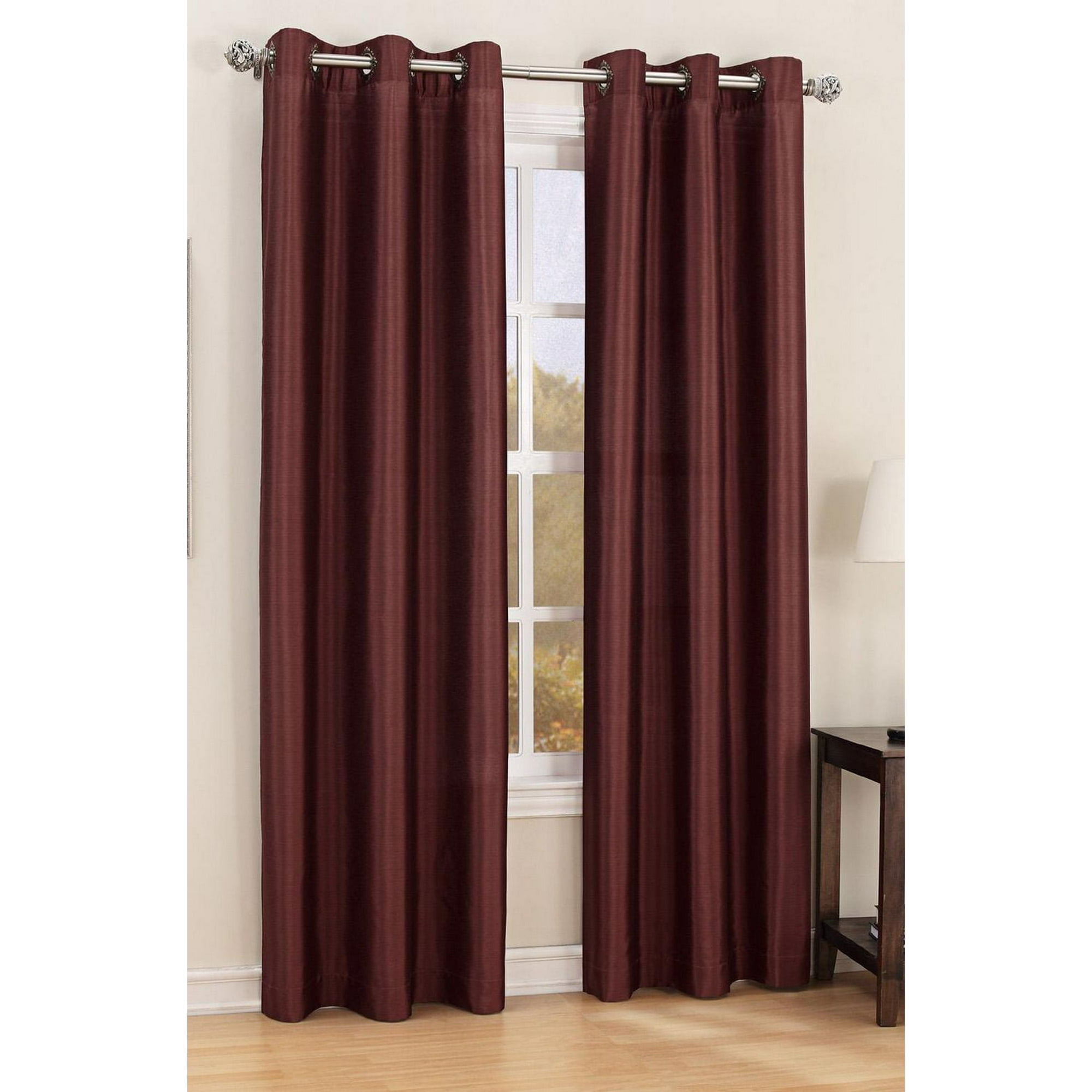 Click here for 918 Sasha Faux Silk Curtain Panel 40 X 84 Inches prices