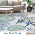 Coastal Area Rugs Nautical Beach Themed Non-Slip Machine Washable Rugs ...