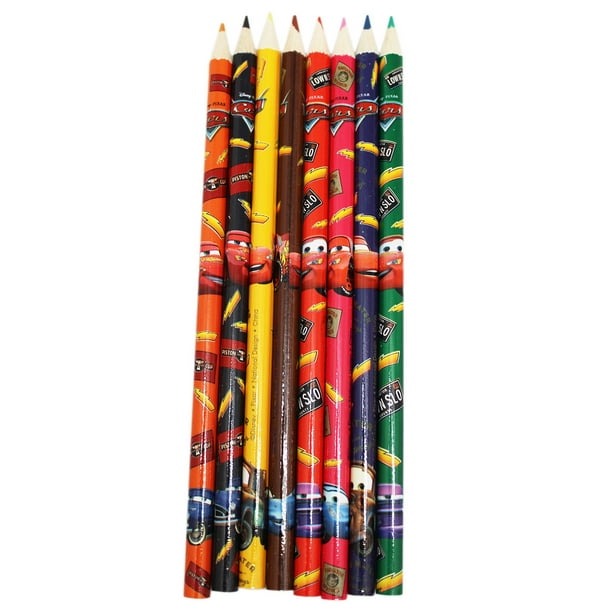 Disney Pixar's Cars Lightning McQueen Colored Pencils Set (8 Pencils ...