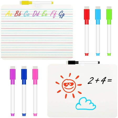 10 Pieces Dry Erase Ruled Lap Boards Set Includes 2 Double Sided Dry ...
