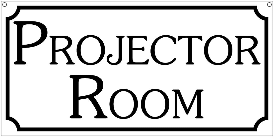 Projector Room- 6x12 Aluminum TV Film Movie Prop Music sign - Walmart.com