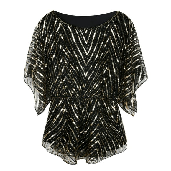 Gold Sequined Tops