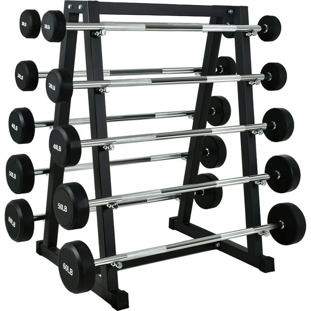 Rack 10 Barras Rectas 20 A 60 Lb Soporte Estante Pesas | Walmart en línea