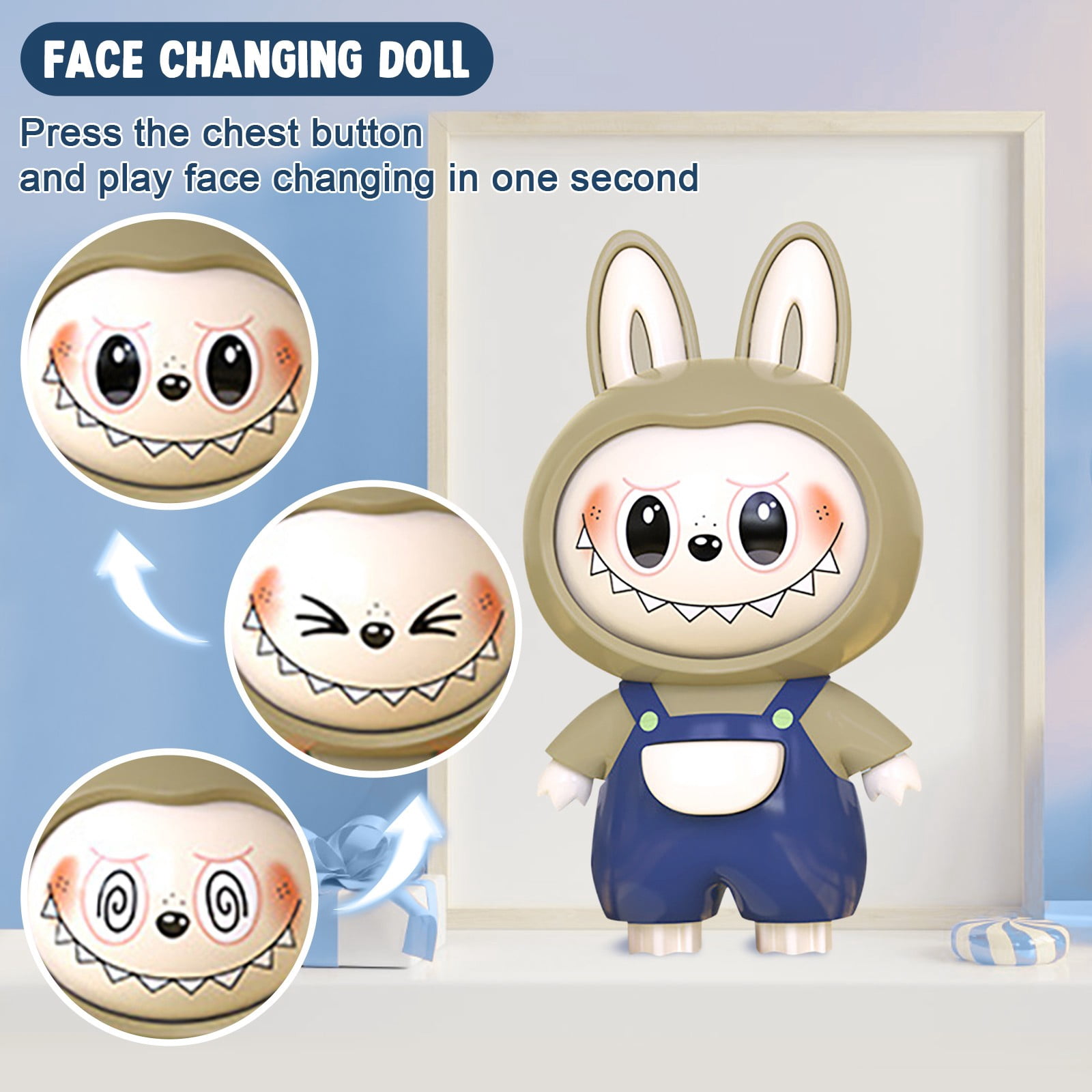 Ropa De Labubu Labubus Originales Face Changing Doll Pressing Face ...