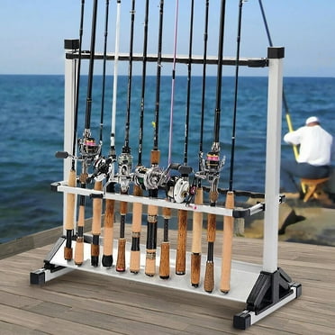 Wakeman Fishing Rod Rack - Plastic Floor Storage Holder, Organizer ...