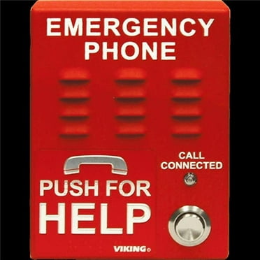 Viking Electronics VK-K-1900W-IP-RED Classic VoIP Wall Phone Auto ...