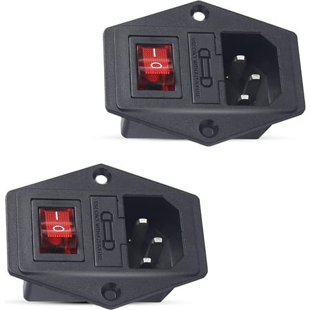 SHARKDOOK IEC320 Input Module Socket 250V 10A Panel Mount Socket ...