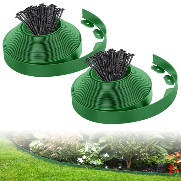GOOHOCHY 2 Rolls Landscape Border Landscaping Fence Plastic Lawn Plant ...