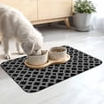Black White Plaid Dish Drying Mats for Kitchen Counter, Abstract Black ...