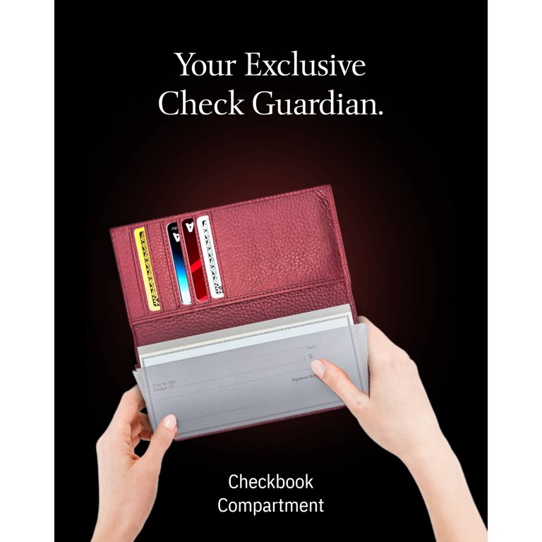 Checkbook Covers For Duplicate Checks RFID Leather Checkbook Cover