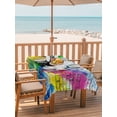 60x102 Inch Outdoor Tablecloth with Umbrella Hole Zipper Rectangle ...