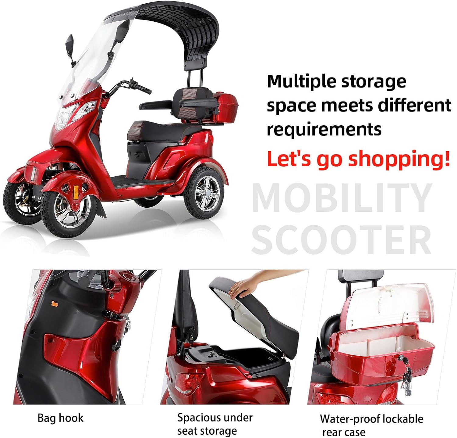 Mobility Scooters Secure Electric Powered, Philippines | Ubuy