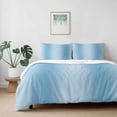 4 Pieces Duvet Cover California King Bedding Sets Minimalist Light Blue ...