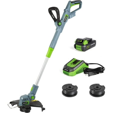 HART 40V Straight Shaft 15" String Trimmer Kit with 4.0Ah Lithium-Ion ...